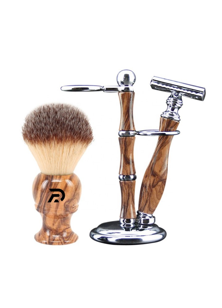 Mens Traditional Shaving Kit Wooden